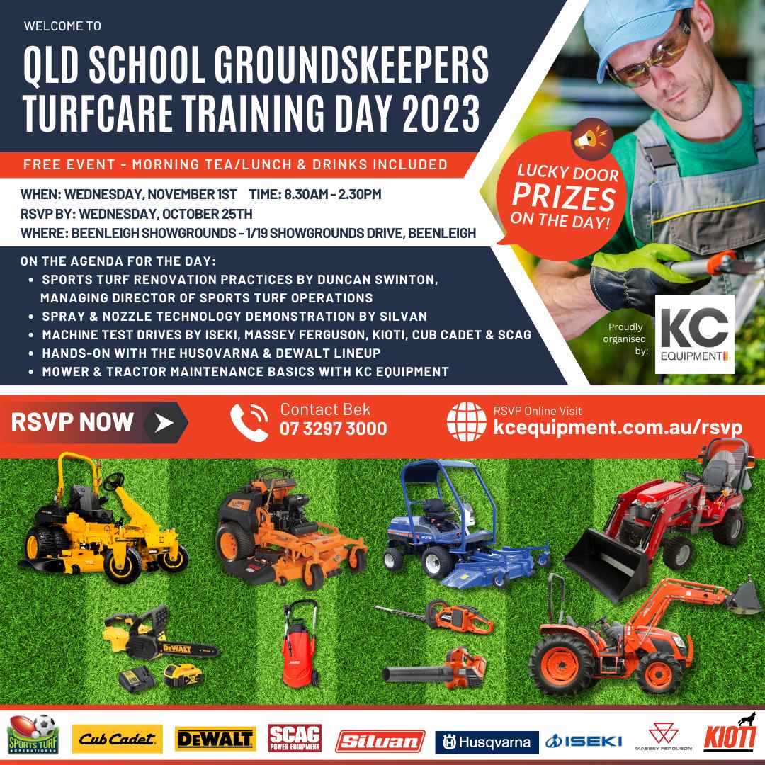 Unlocking the Future of Groundskeeping: QLD School Groundskeepers Training Day 2023 | KC Equipment